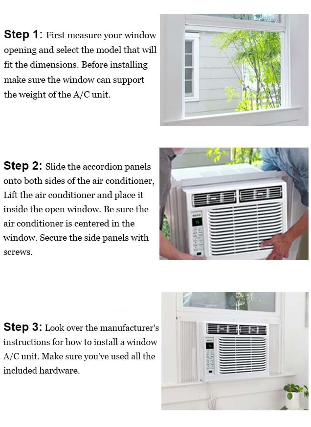 Bevoi BEV08WiNHF 8,000 BTU EasyCool Window Air Conditioner 350 sq. ft. – MD DC PRINT
