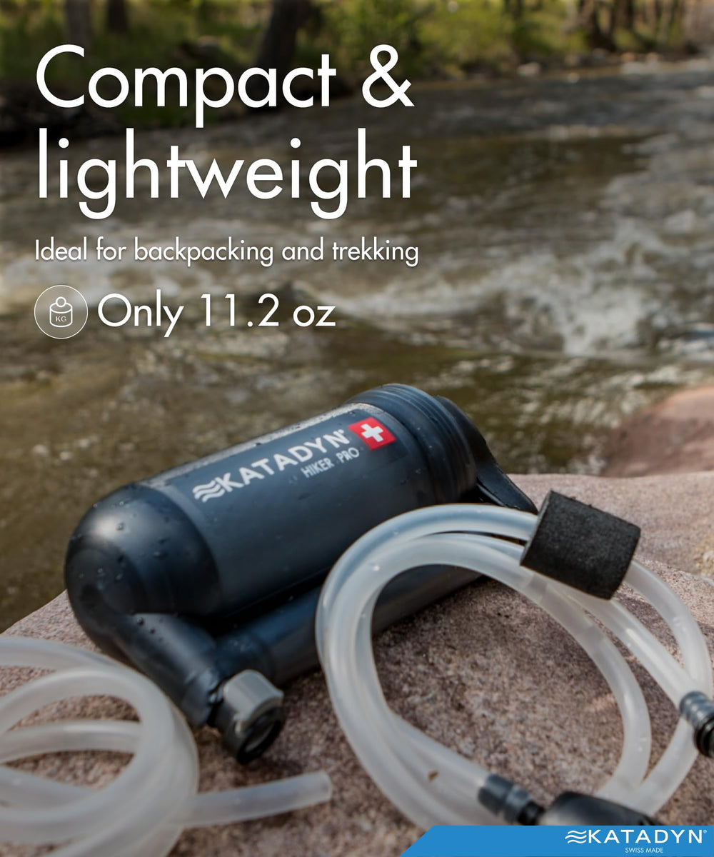 Katadyn Hiker Pro Hand Pump Water Filter for Backpacking, Camping, Eme – MD DC PRINT