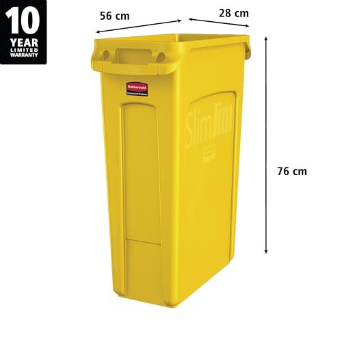 Rubbermaid Commercial Products Slim Jim Plastic Rectangular Trash/Garb ...