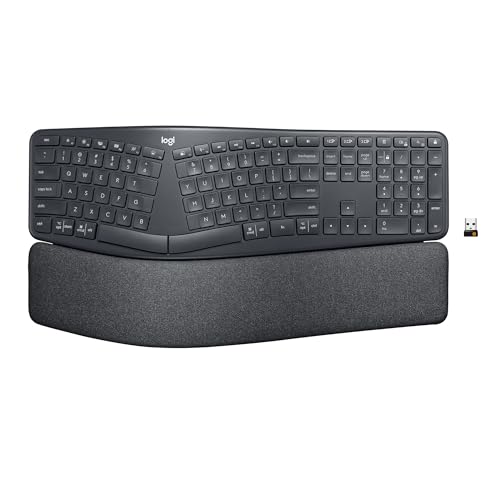 Wireless Ergonomic Keyboard - Split Keyboard, Wrist Rest, Natural Typi ...