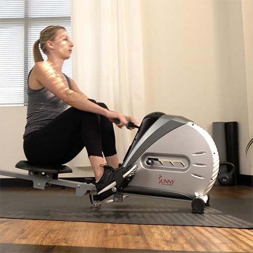 Sunny Health & Fitness Rowing Machine Rower Ergometer with Digital Mon ...