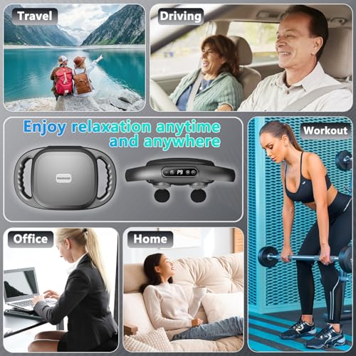 6 Head Massage Gun Deep Tissue with 9 Levels & 9 Modes, Electric Massa ...