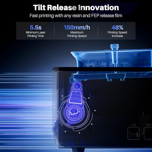 ELEGOO Mars 5 Ultra 9K MSLA Resin 3D Printer, Smart Mechanical Sensor ...