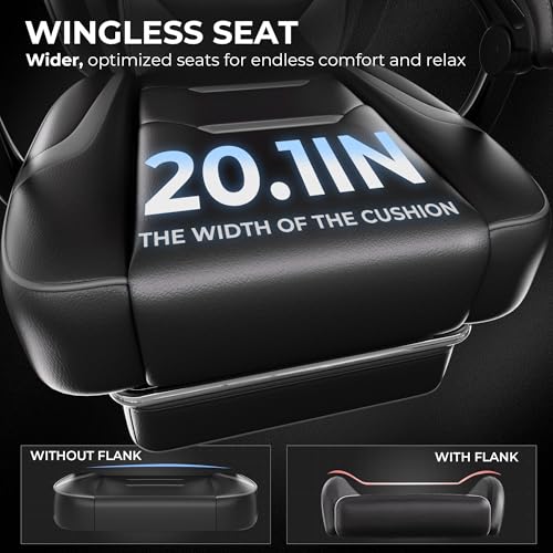 GTPLAYER Gaming Chair with Footrest, Big and Tall Game Chair 350lb Rac ...