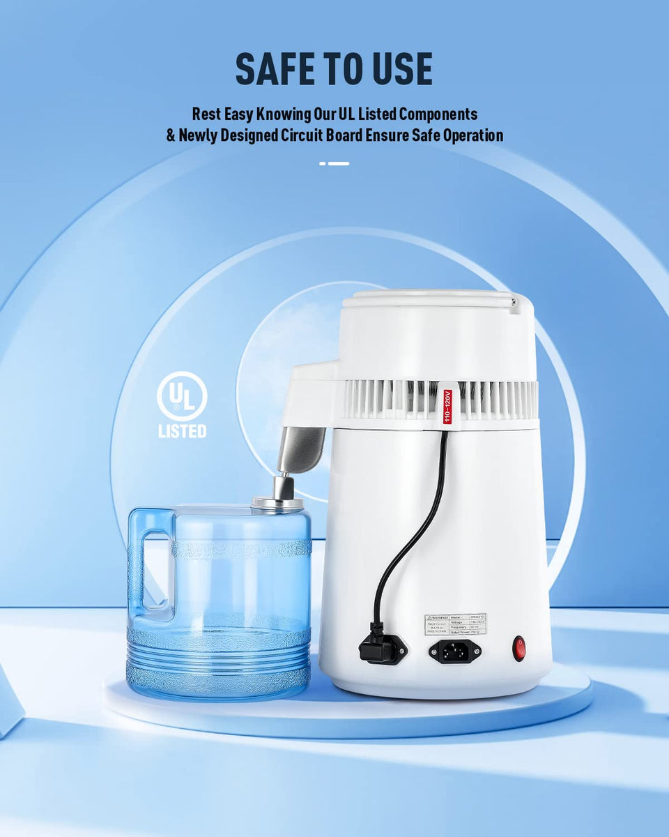 1.1 Gallon Water Distiller, 750W Countertop Home Office Countertop Dis ...