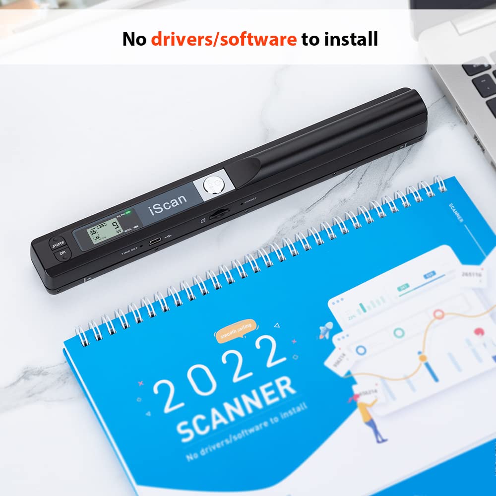 Portable Scanner, Photo Scanner for A4 Documents, Handheld Scanner for ...