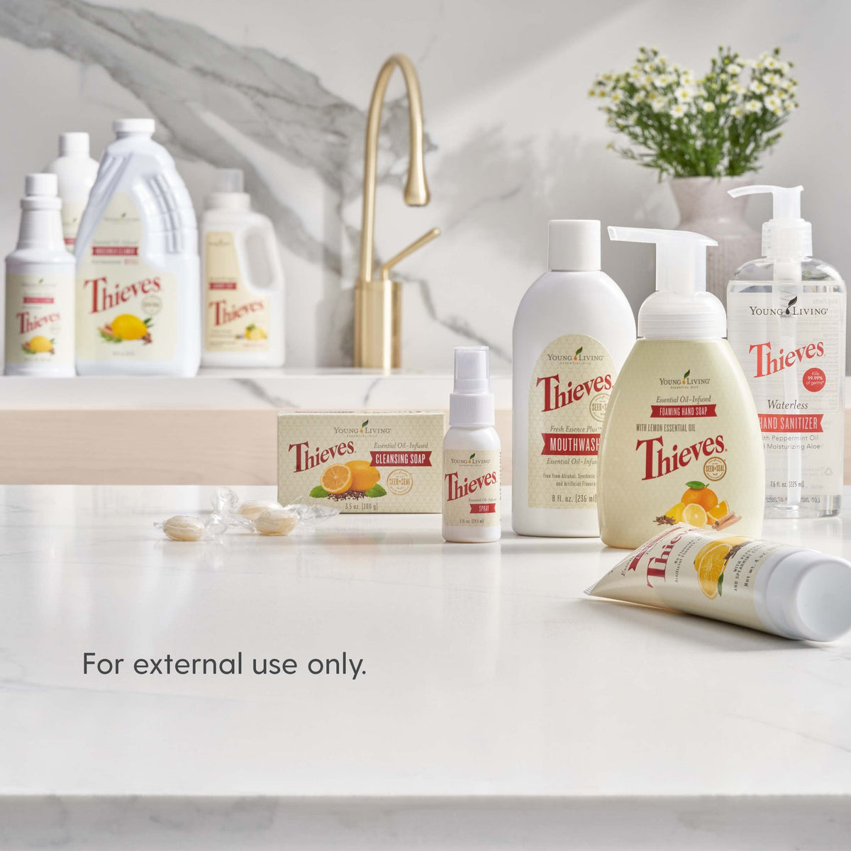 Thieves Waterless Hand Purifier 7.6 Oz - Hand Sanitizer Spray Pump, Tr ...