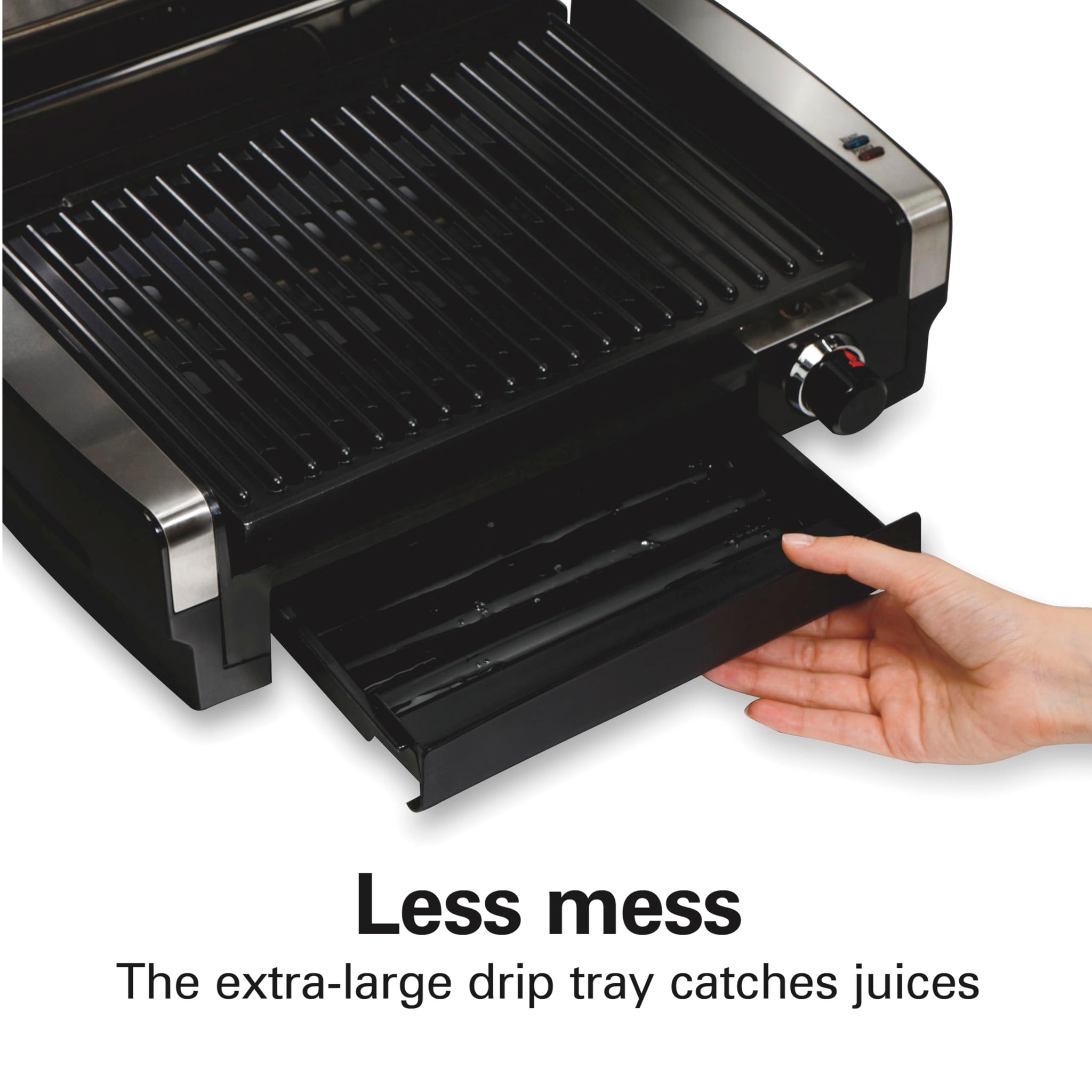 Hamilton Beach Electric Indoor Searing Grill with Adjustable Temperatu ...