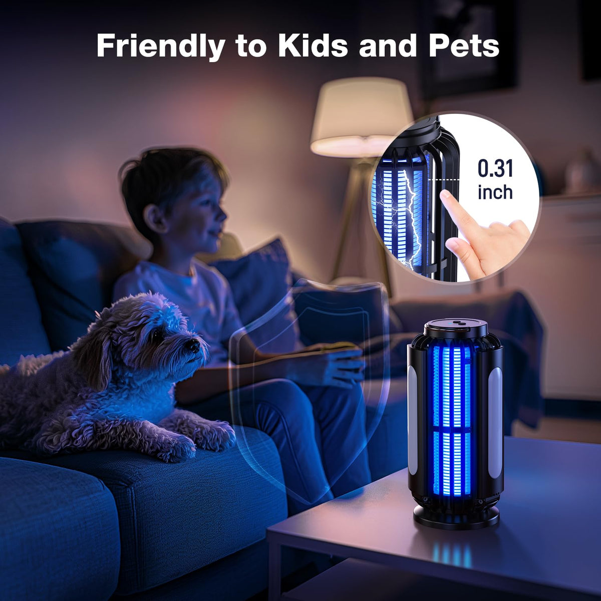 Bug Zapper, Mosquito Zapper Outdoor Indoor Solar Powered, Battery Powe ...