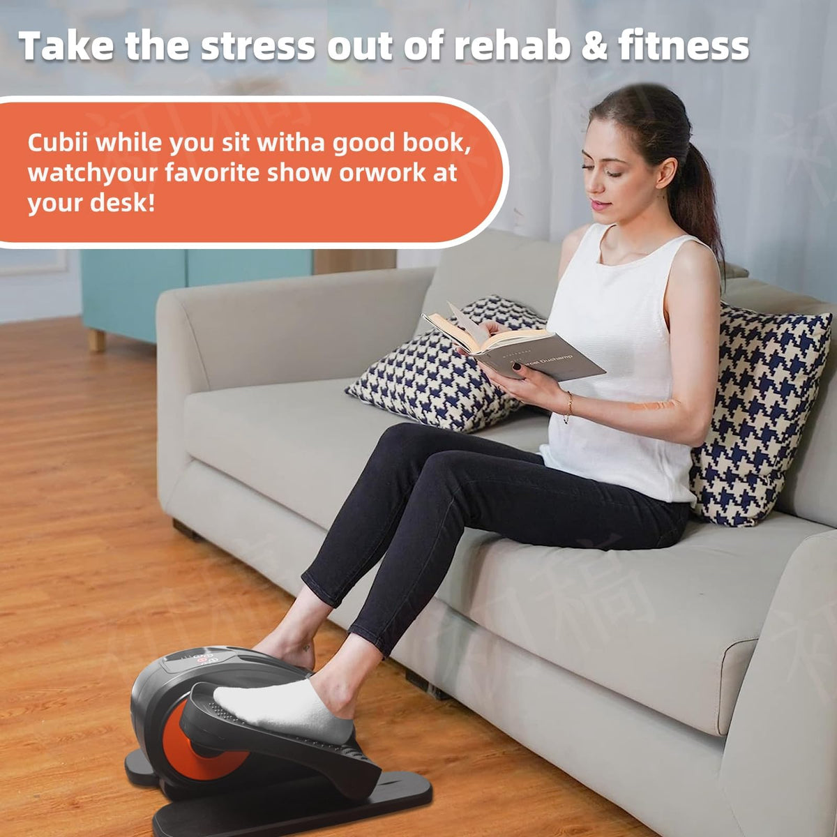 ESL Under Desk Elliptical - Portable Leg Exerciser for Seniors, Compac ...