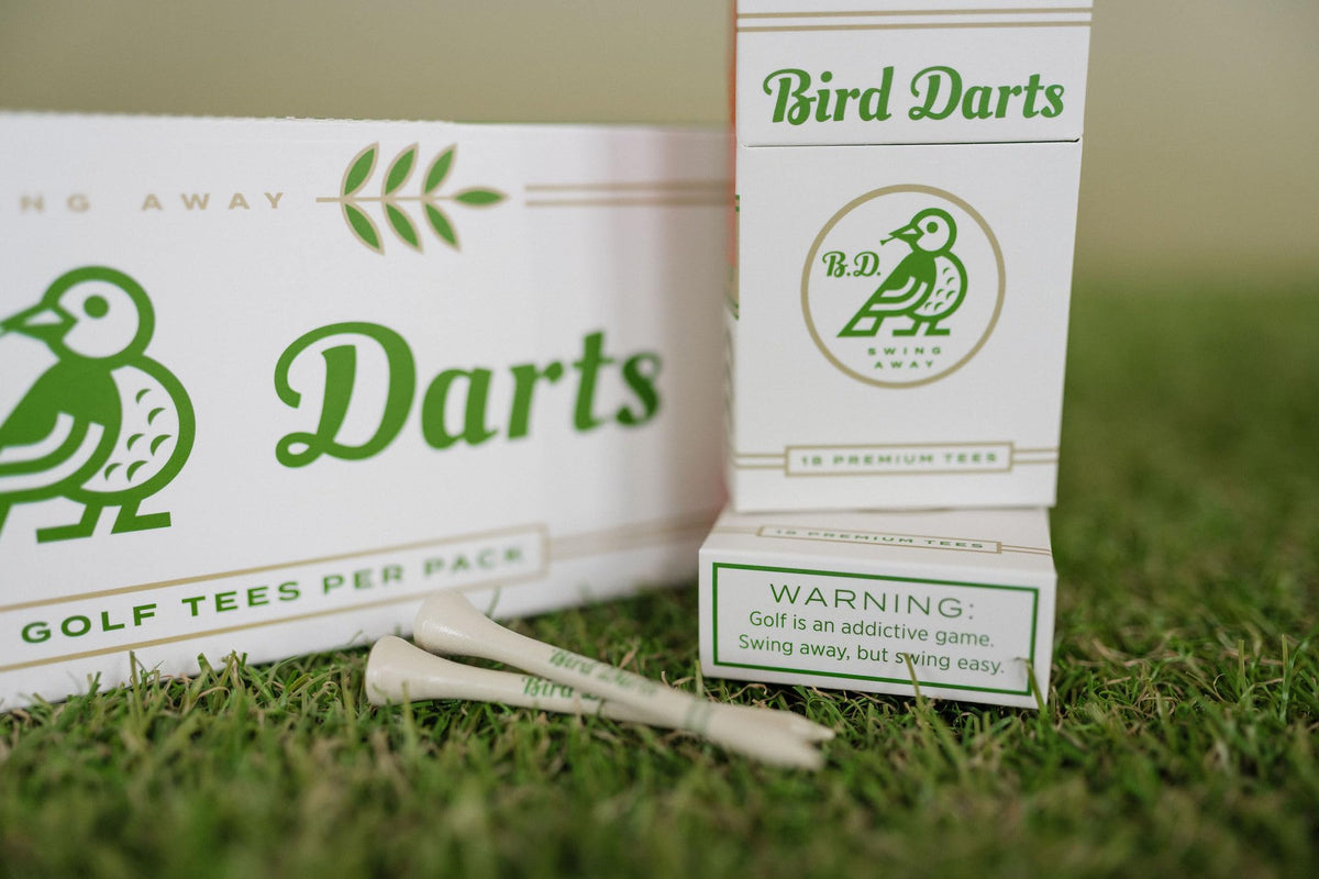 10 Packs of 18 Wooden Golf Tees in Cigarette-Style Packaging | Durable ...