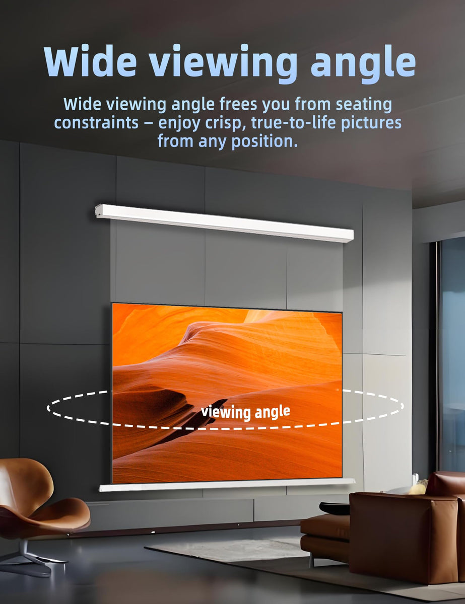 100" PureVision Motorized Projector Screen with Laser Speckle Reductio ...