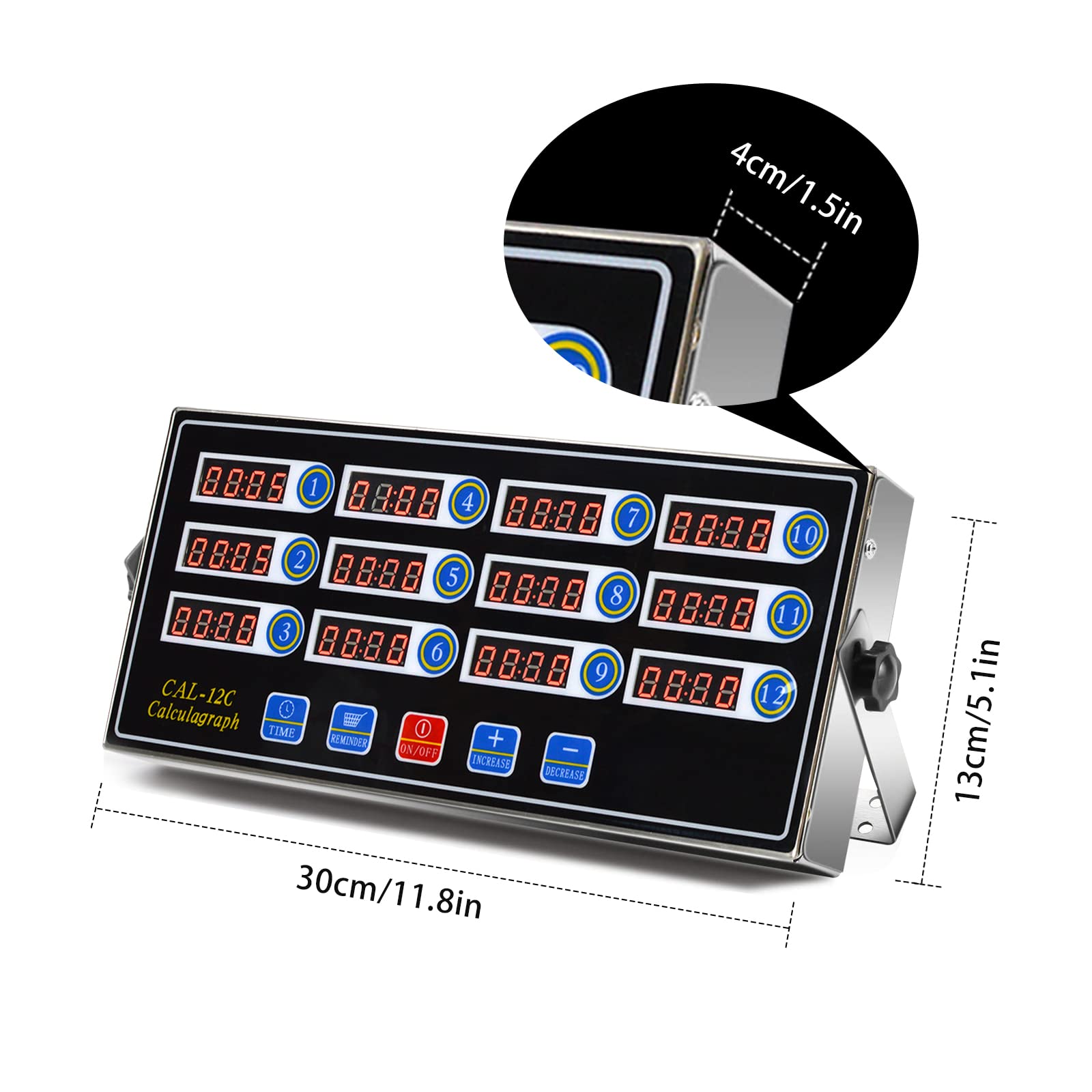Commercial 12 Channel Kitchen Timer Digital Restaurant Timers Professi ...