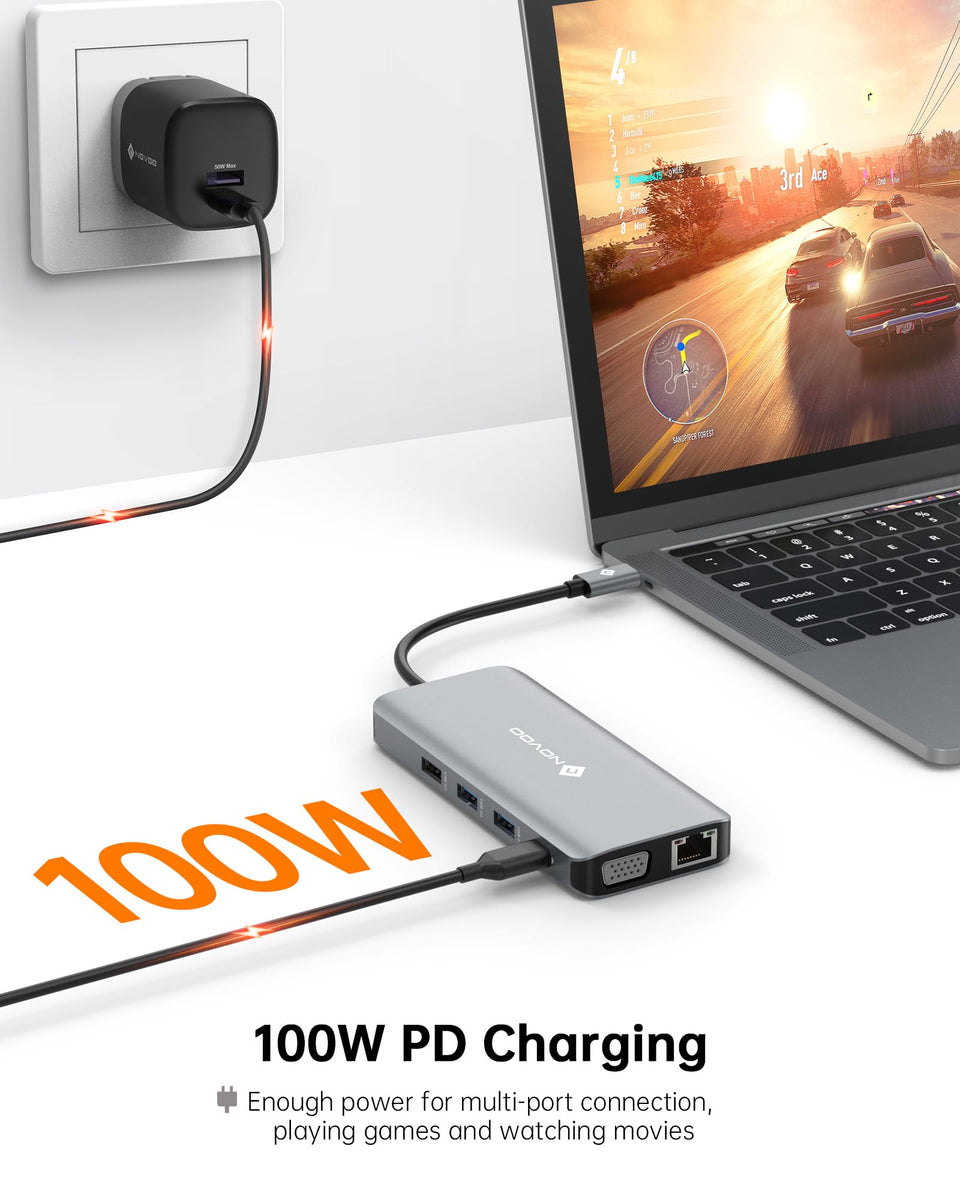 USB C Docking Station Dual HDMI Adapter, 11 in 1 Multi Display Docking ...