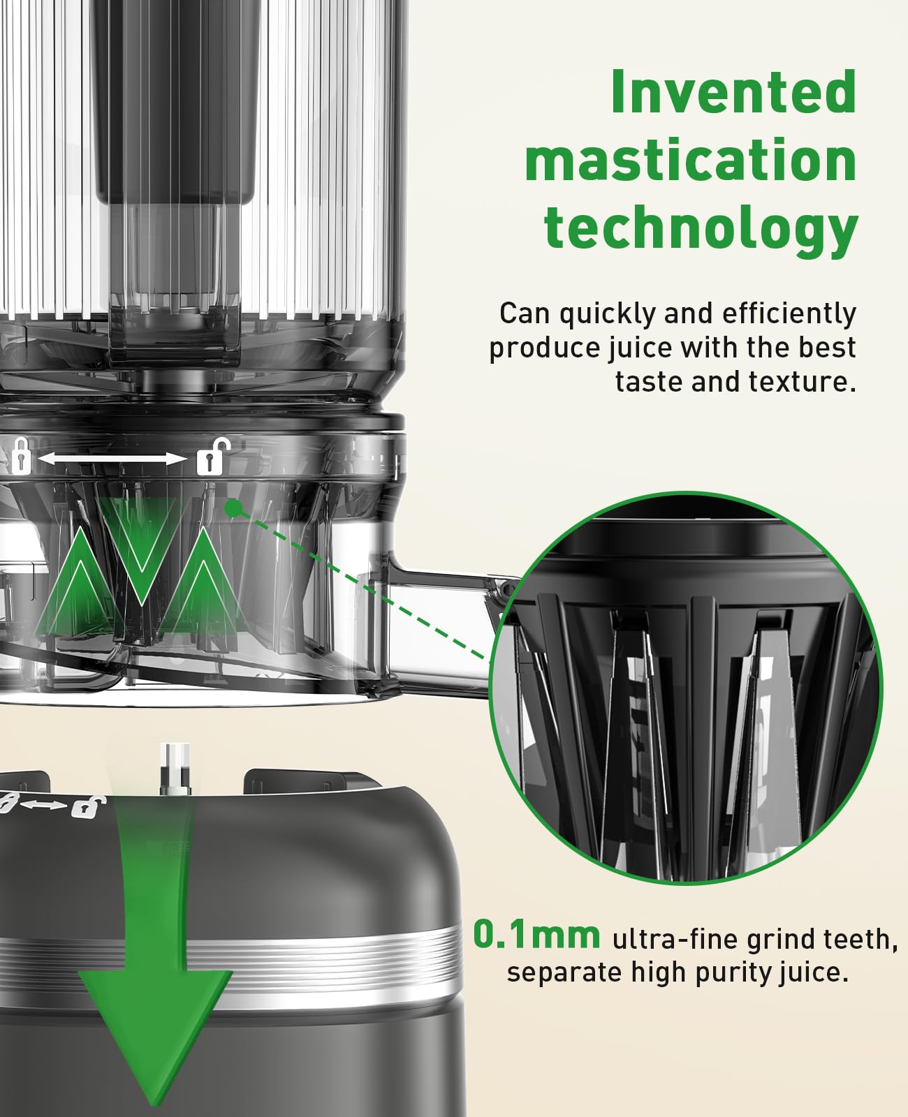 GlowWise Cold Press Juicer Machines for Whole Vegetables & Fruits, Slo ...