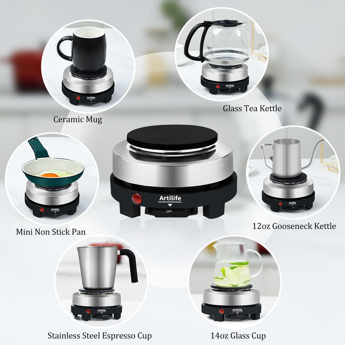 500W Small Hot Plate Mini Hot Plate, 500w Small Electric Hot Plate | 1 ...