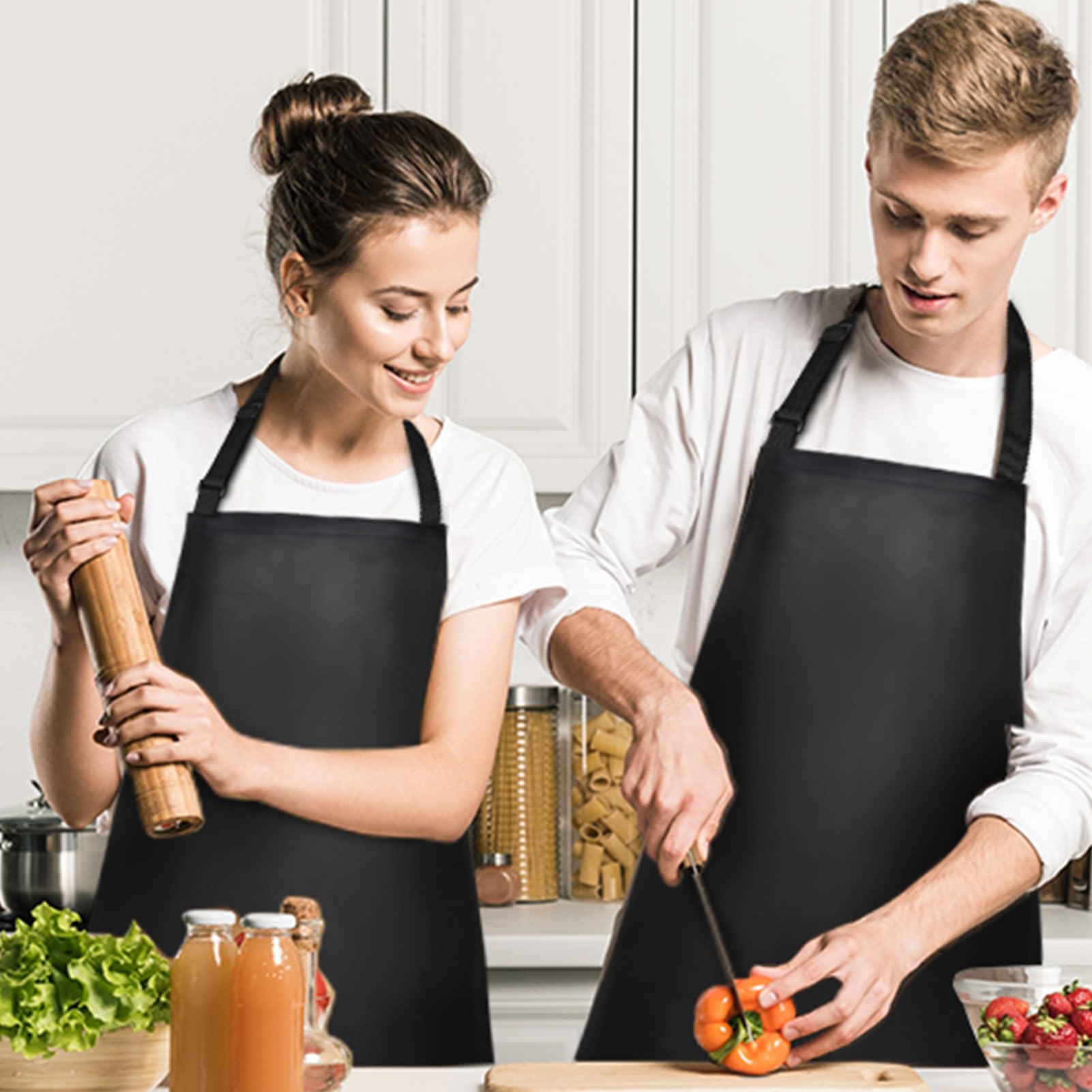 Gotega 4 Pack Waterproof Rubber PVC Apron Adjustable Dishwasher Apron ...