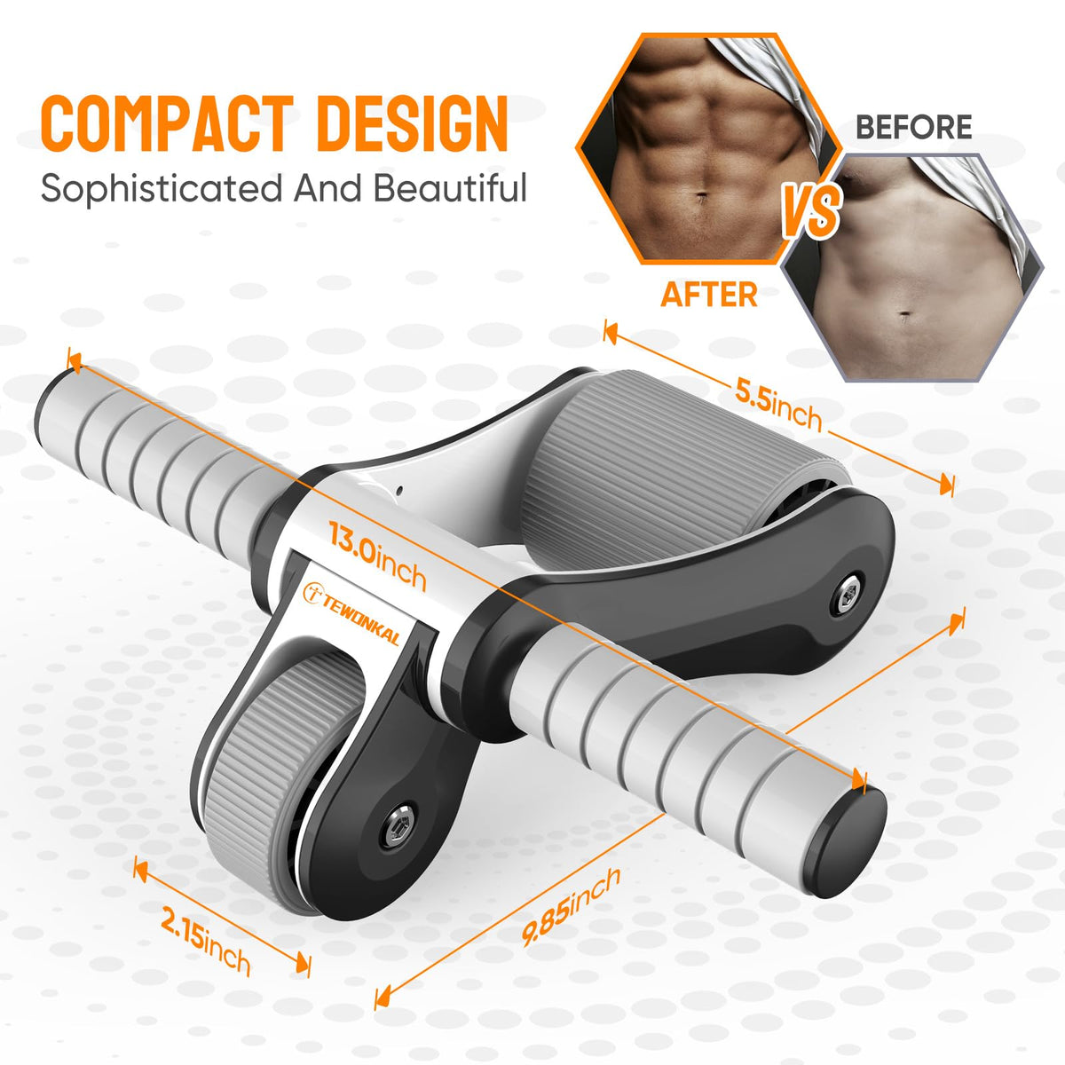 TEWONKAL Ab Roller Wheel for Men and Women, Portable Foldable Ab Wheel ...