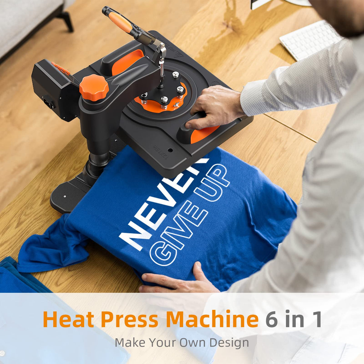 Heat Press Machine 12 x 15 inch 6 in 1 Heat Transfer Machine 360-Degre ...