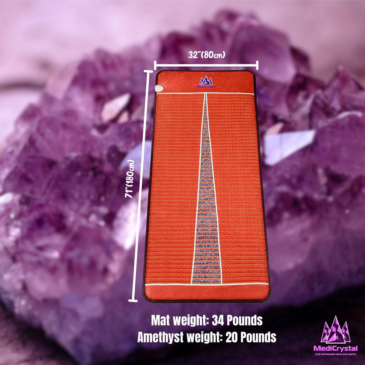 Far Infrared Professional Amethyst Mat 71"L x 32"W - Natural Crystals ...