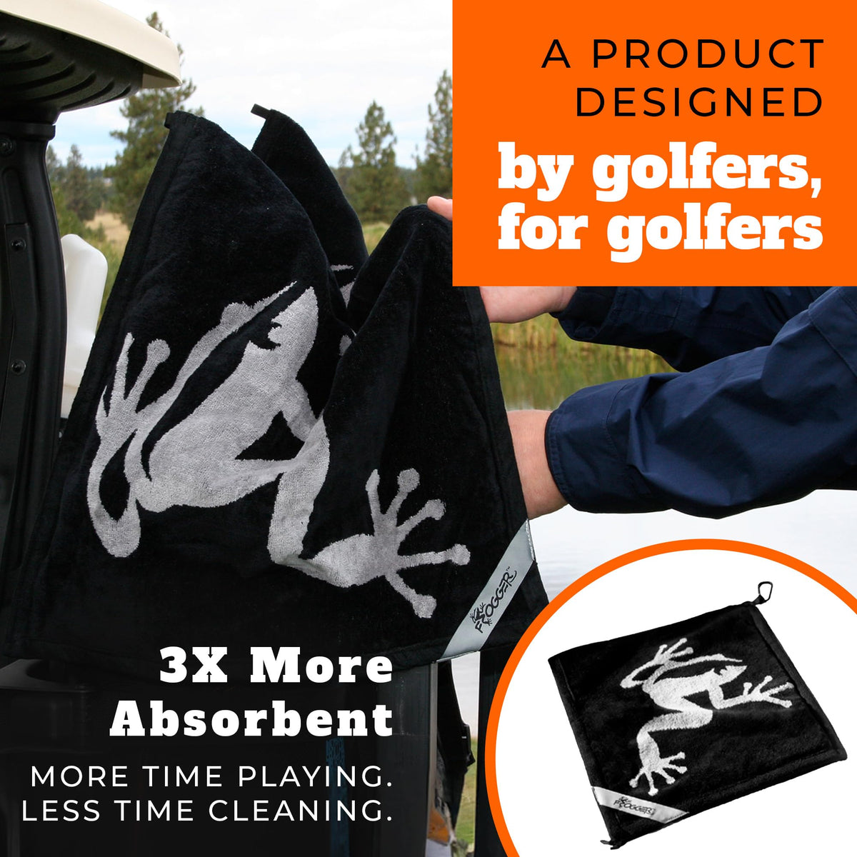 Frogger Extra Large Amphibian 2-in-1 Towel, Golf Bag Rain Hood, Cover ...