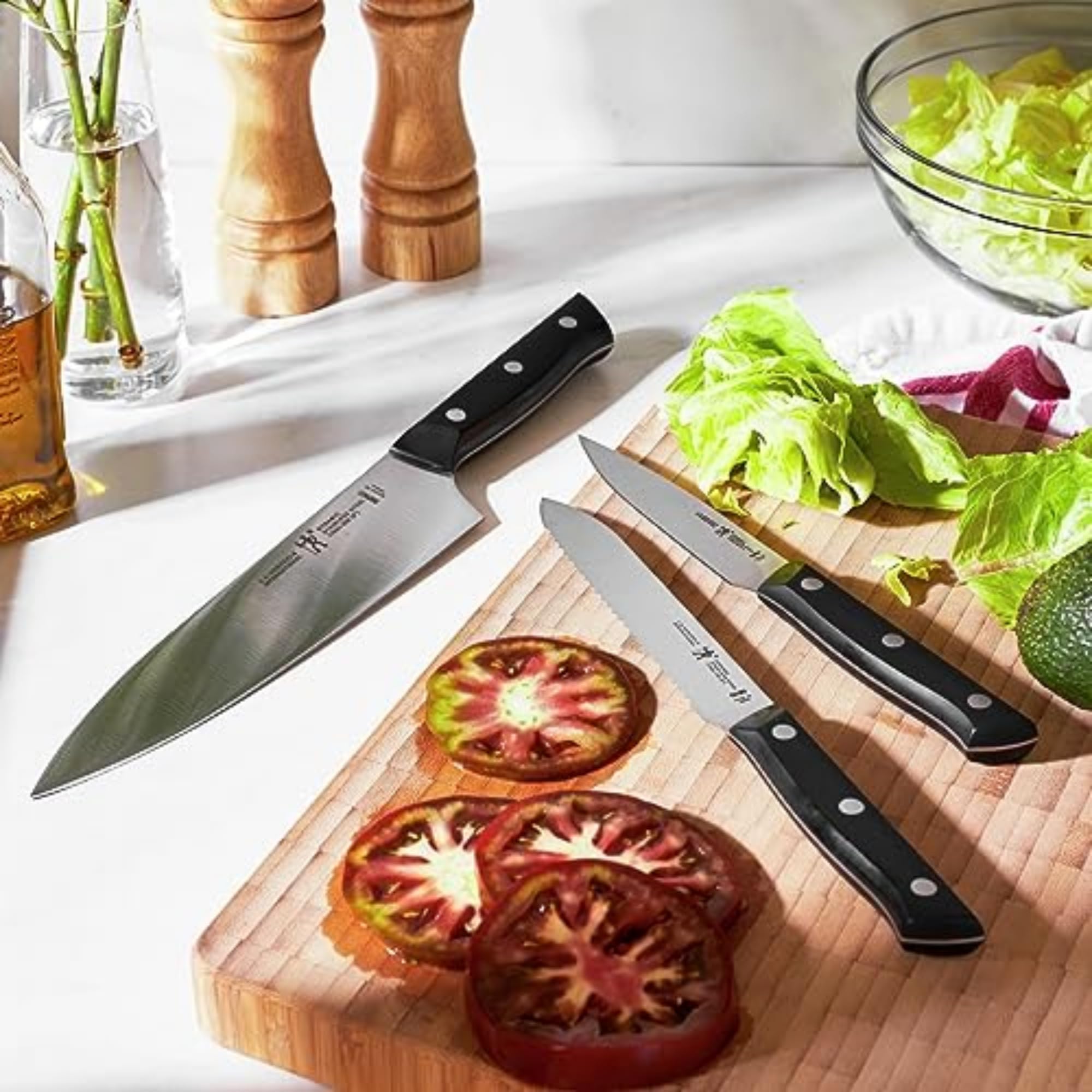 HENCKELS Dynamic Razor-Sharp 7-Piece Knife Set, Chef, Bread, German En ...