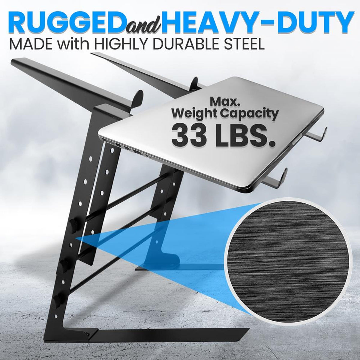 Portable Dual Laptop Stand - Standing Table with Adjustable Height, Er ...