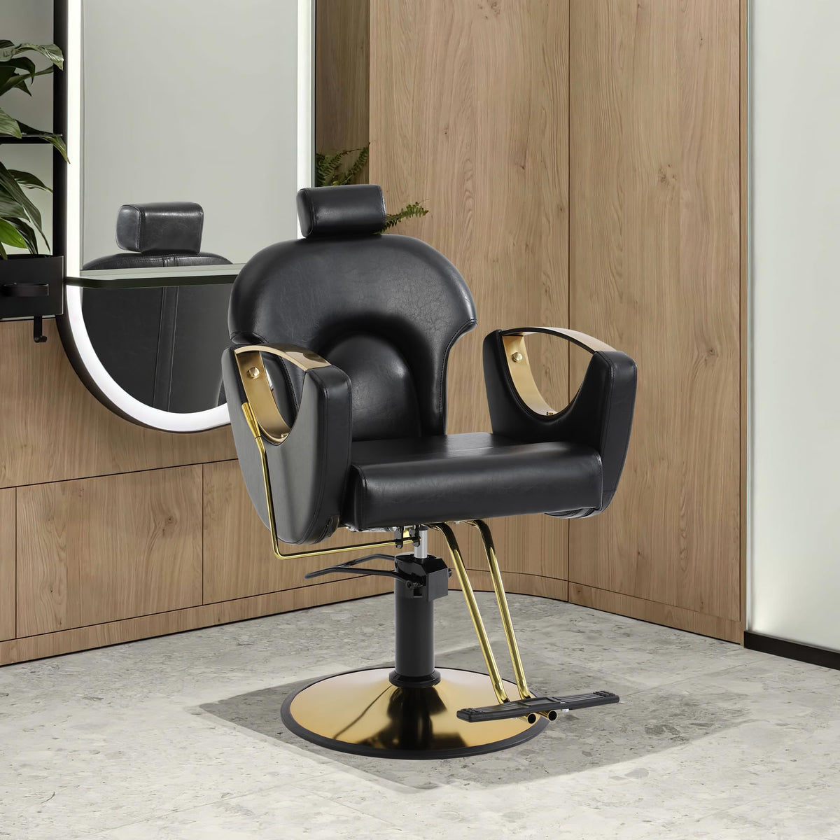 Barber Chair, Salon Chair for Hair Stylist, Height Adjustable Hydrauli ...