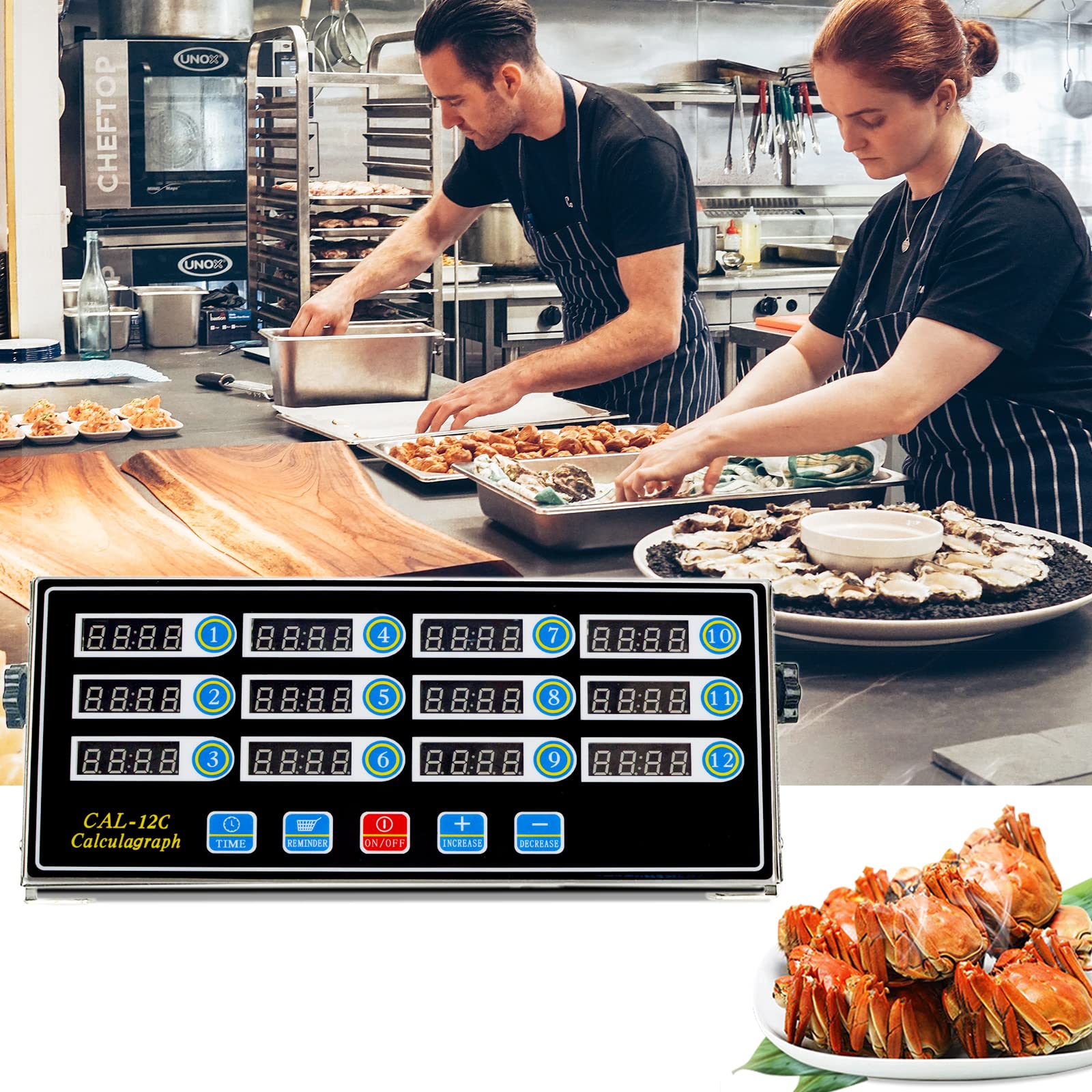 Commercial 12 Channel Kitchen Timer Digital Restaurant Timers Professi ...