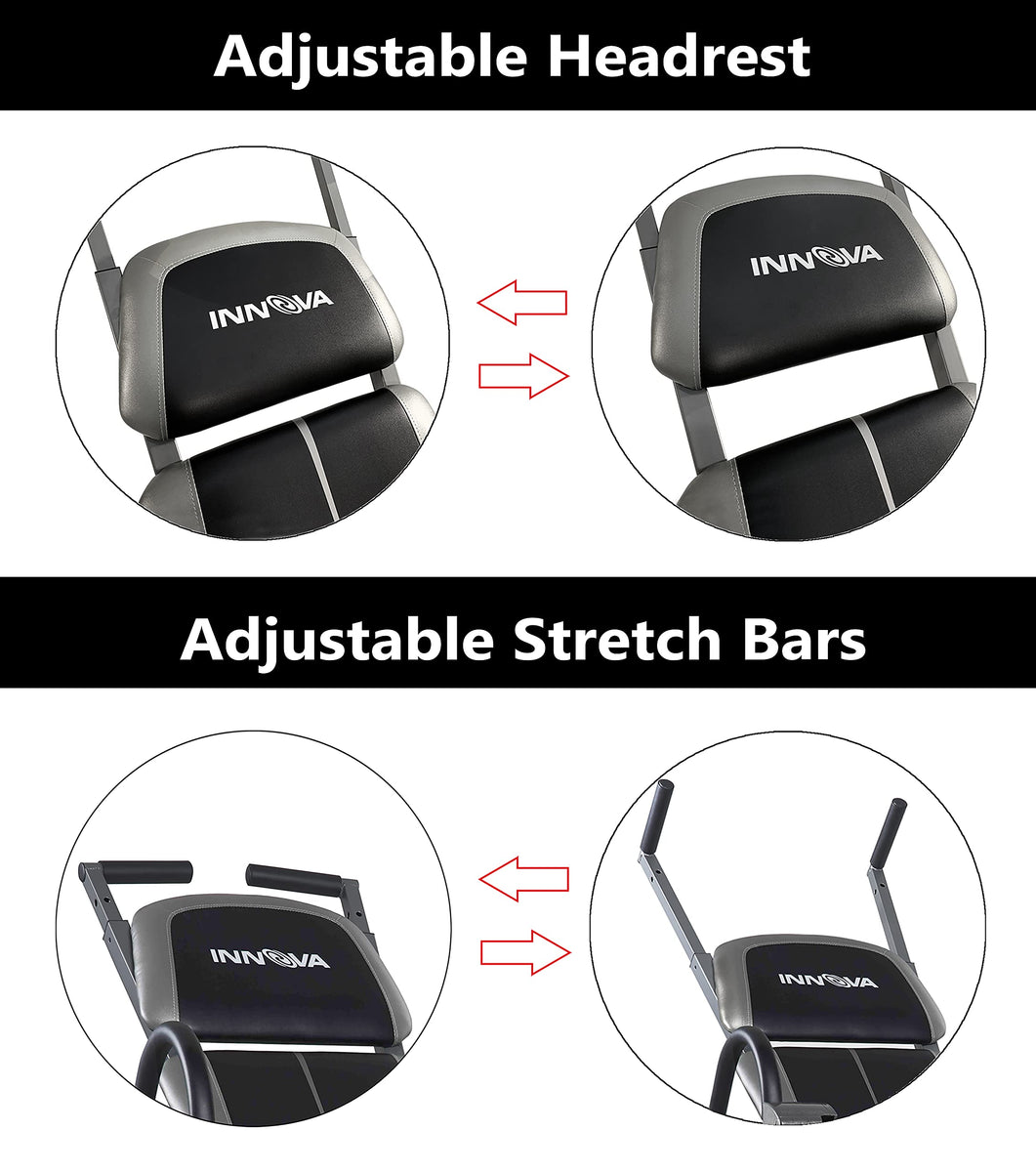 Innova ITX1200 Inversion Table with Adjustable Stretch Bars for Optima ...