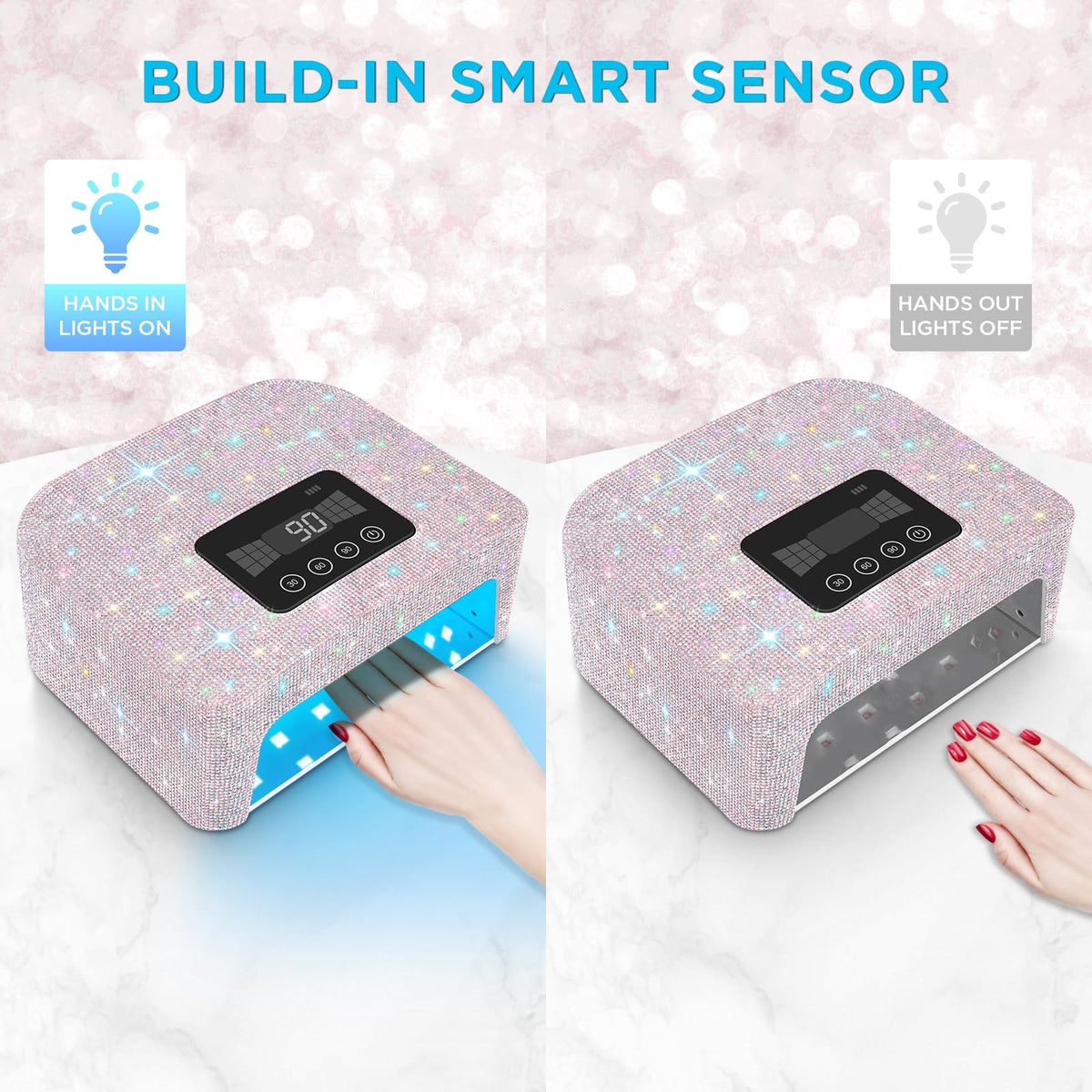 Nails, LED Nail Lamp with 4 Timer Modes, Gel Nail UV Light Decorate ...