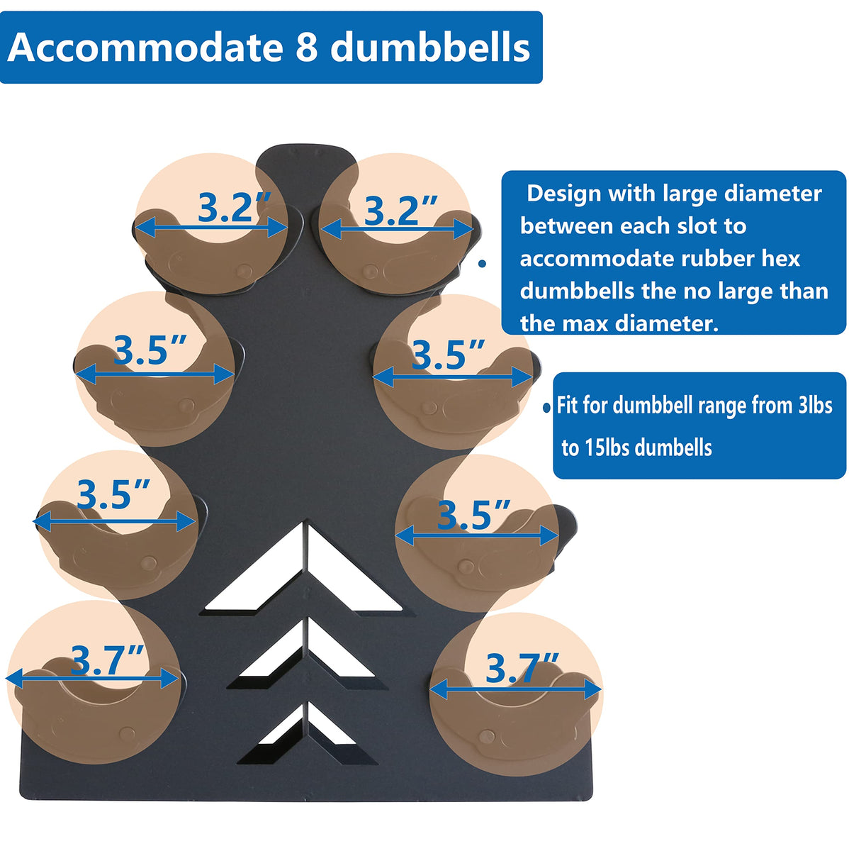 Dumbbell Storage Rack Weight Organizer Rack Only for Home Gym Weight R ...