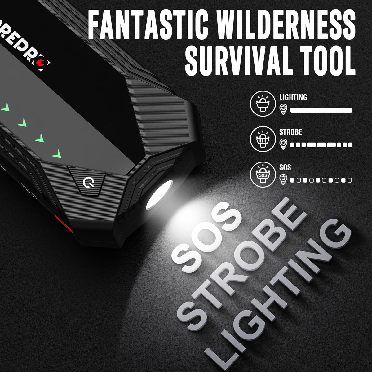 GREPRO Car Jump Starter, 3000A Car Battery Jump Starter with LED Light ...