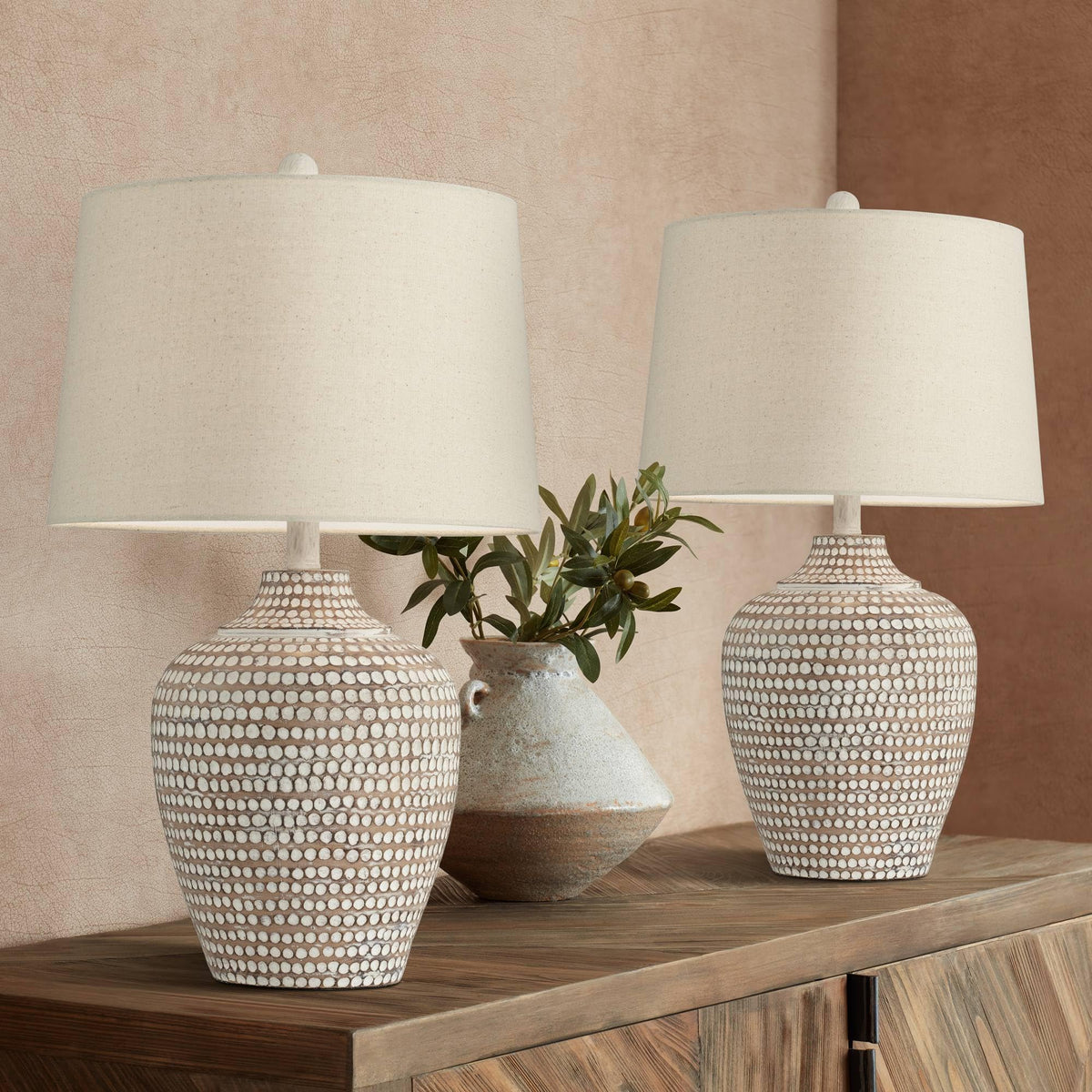 Regency Hill Alese 23 1/2" High Textured Dot Jug Small Farmhouse Rusti ...