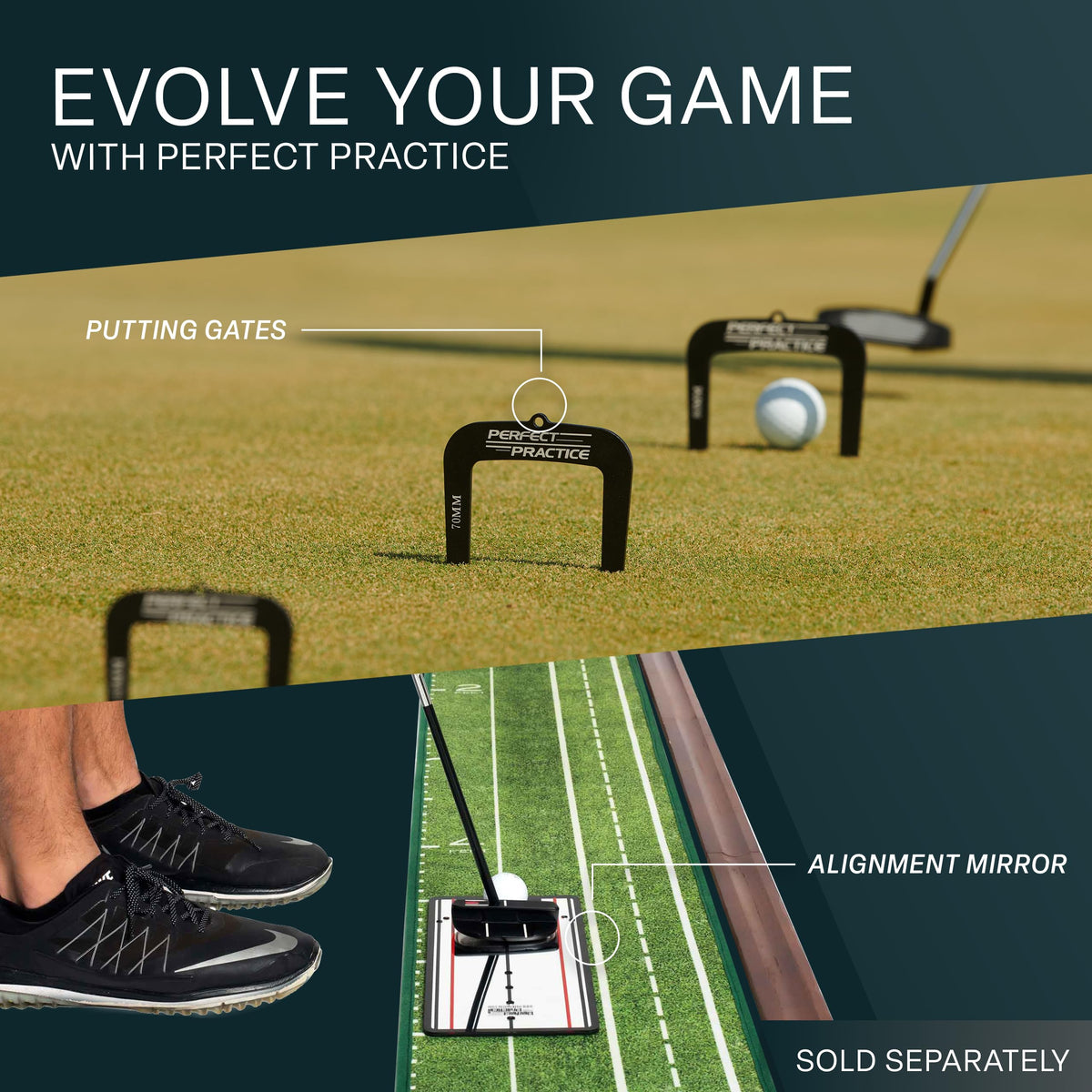 Perfect Practice Roll-a-Putt Golf Putting Mat with Ball Return - 8ft P ...