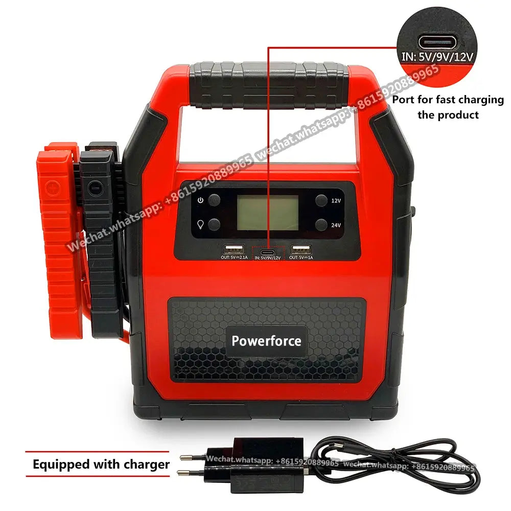 46800mAh Booster Jump Starter For 12V Car 24V Trucks & Heavy Duty Equi ...