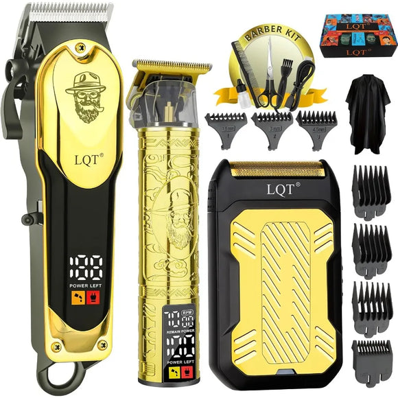3-in-1 Cordless Hair Clippers and Trimmers Set for Men with Adjustable ...