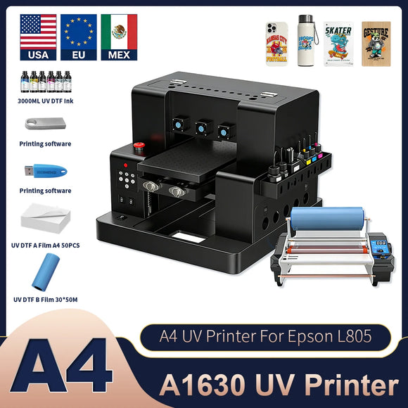 A4 UV Printer For Epson L805 UV Printer Machine UV DTF Sticker Printer ...