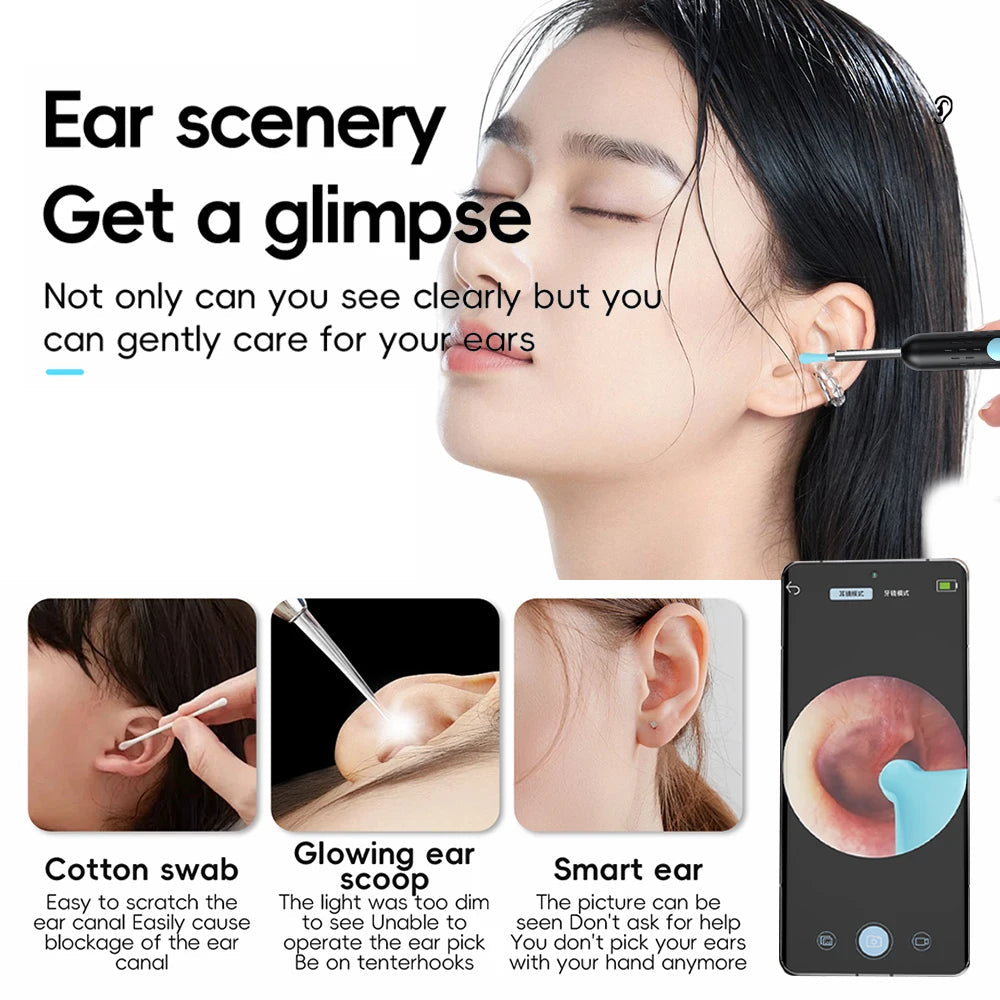 Wireless Visual Ear Wax Removal Safe Endoscope Earpick with Camera – MD ...