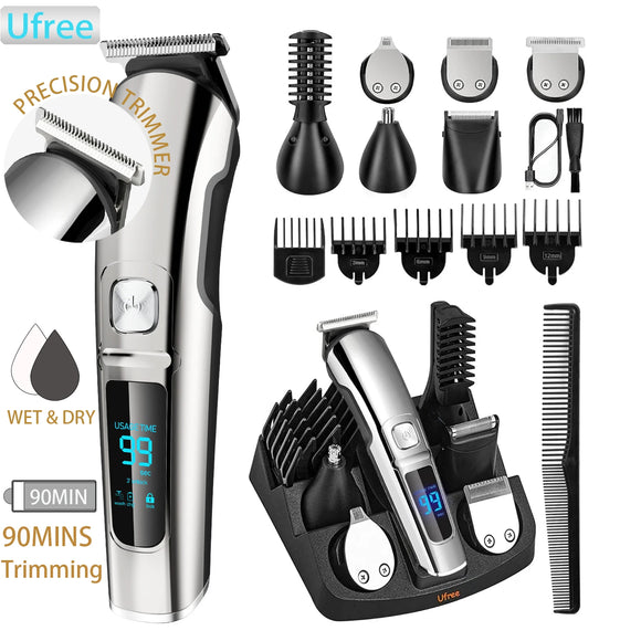 Ufree Beard Trimmer for Men, Waterproof Electric Razor for Nose, Body ...