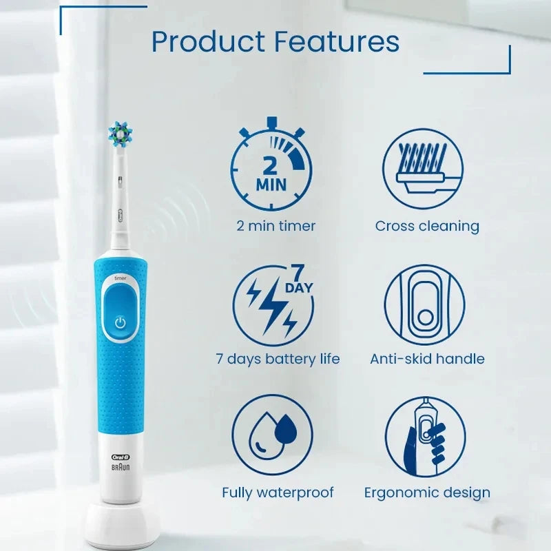 Electric Toothbrush Rechargeable With 2 Minutes Timer Rotation – MD DC ...